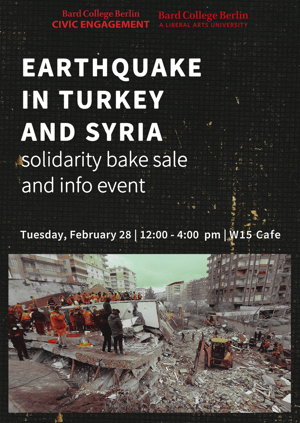 Solidarity Bake Sale and Info Event: Earthquake in Turkey and Syria